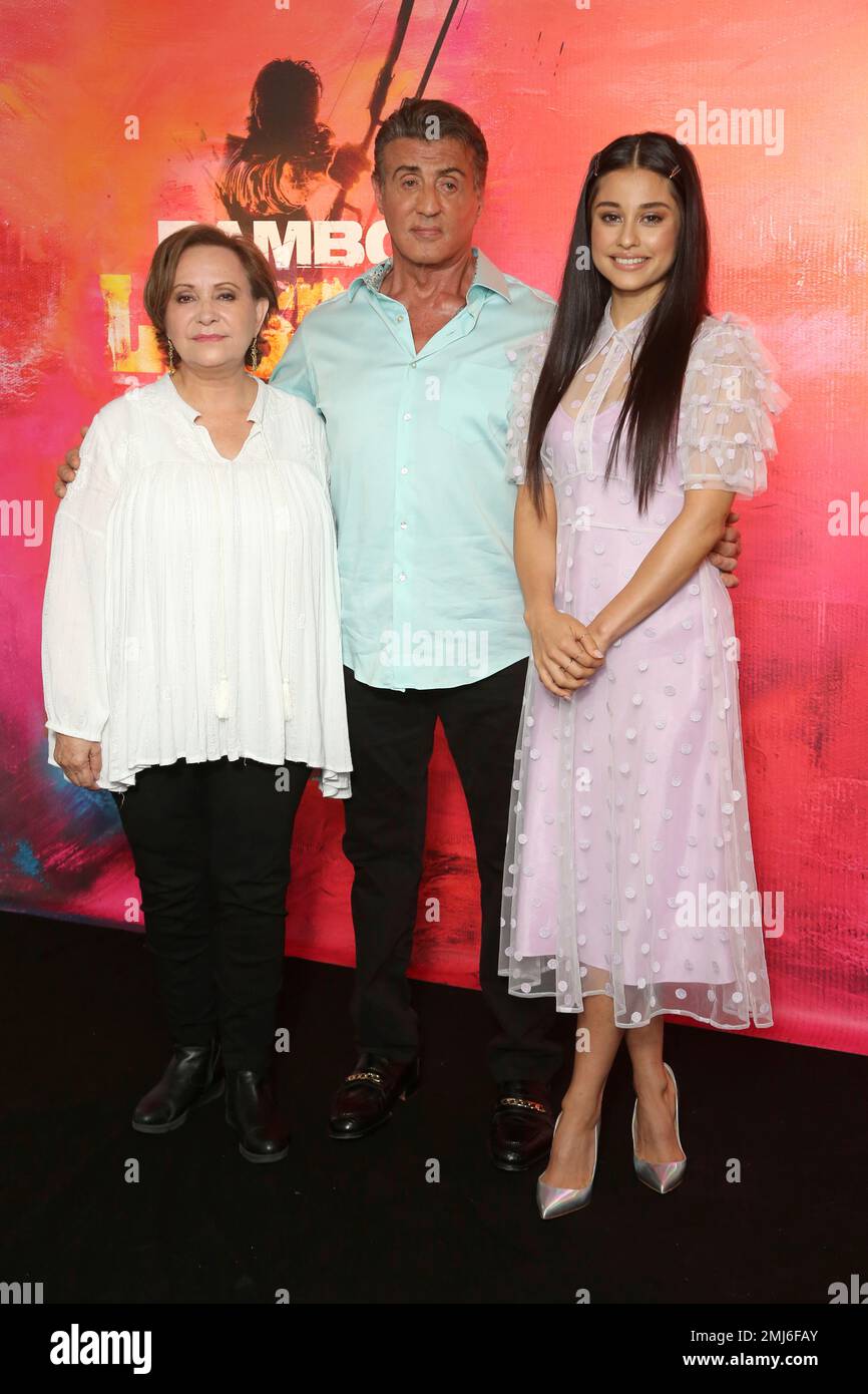 Adriana Barraza, from left, Sylvester Stallone and Yvette Monreal ...