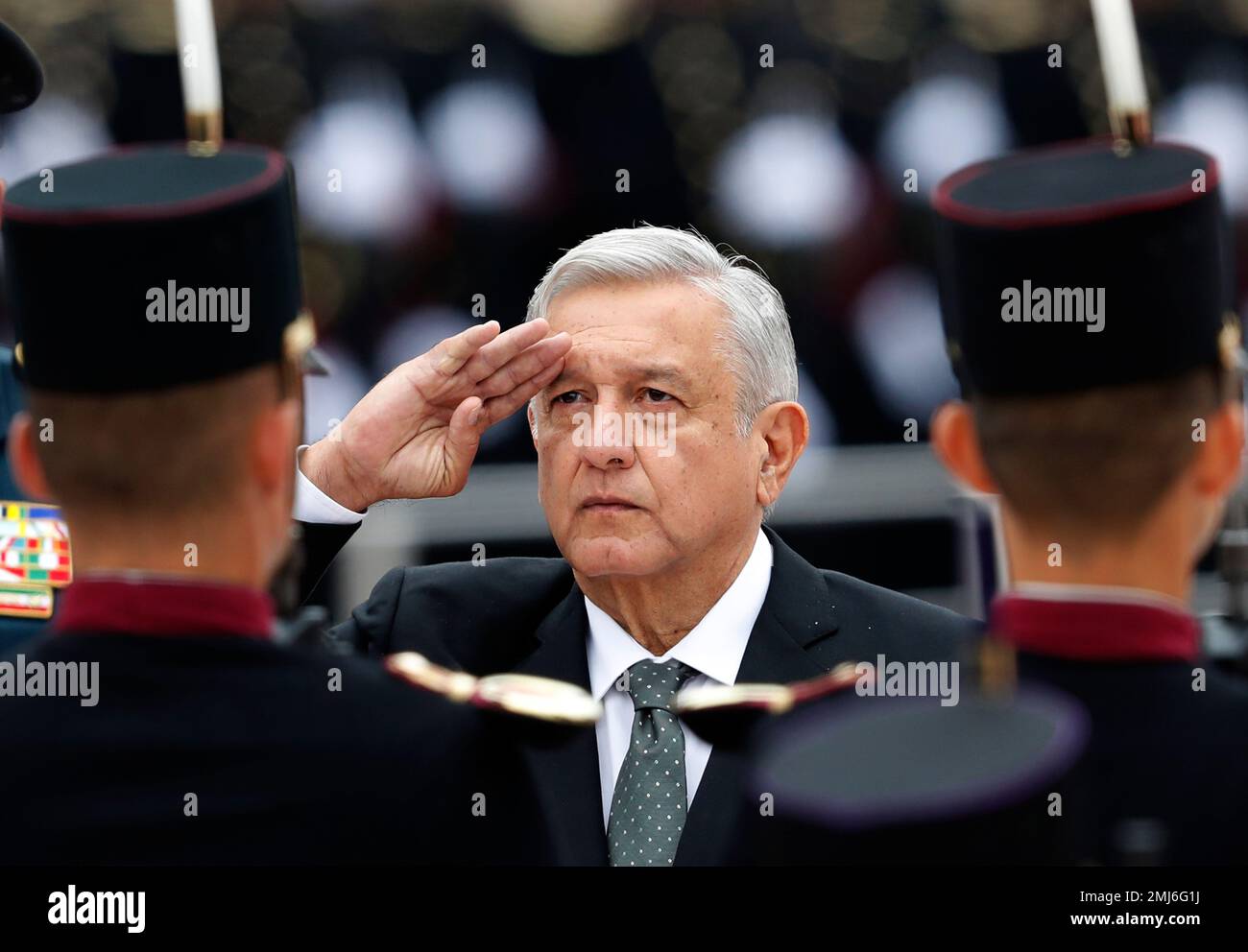 Mexican President Andres Manuel Lopez Obrador participates in a ...