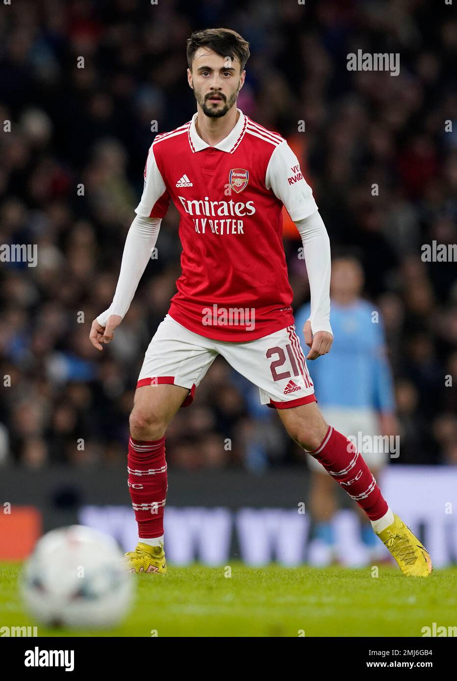 Manchester, England, 27th January 2023. Fábio Vieira of Arsenal in ...