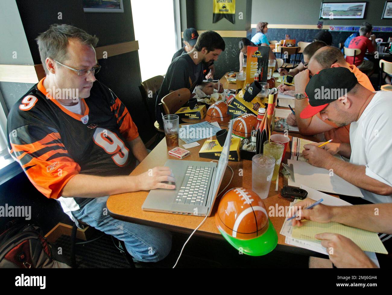 FILE - This Aug. 30, 2010, file photo shows Brian Sherman, left, using ...