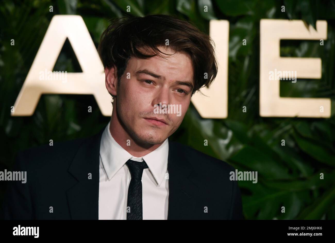 Actor Charlie Heaton poses at the launch of the Gabrielle Chanel ...