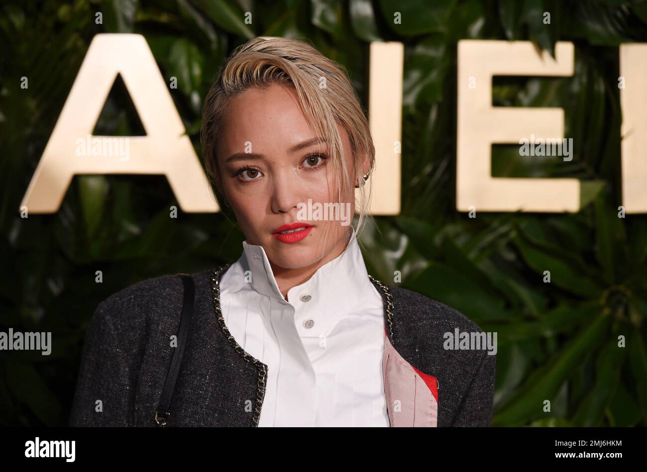 Actress Pom Klementieff poses at the launch of the Gabrielle Chanel ...