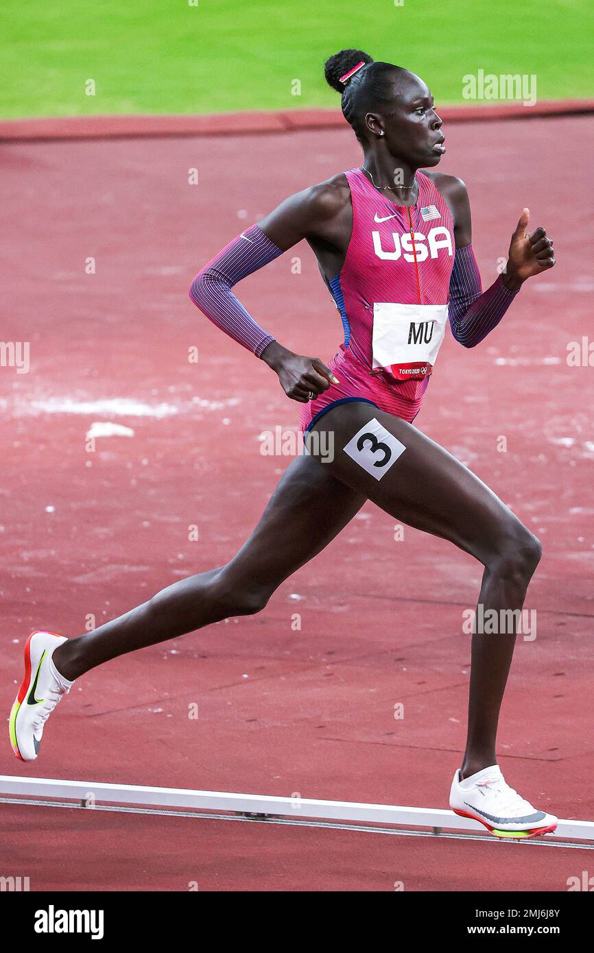Athing Mu (USA) Olympic Champion in the Women's 800 meters at the 2020 ...