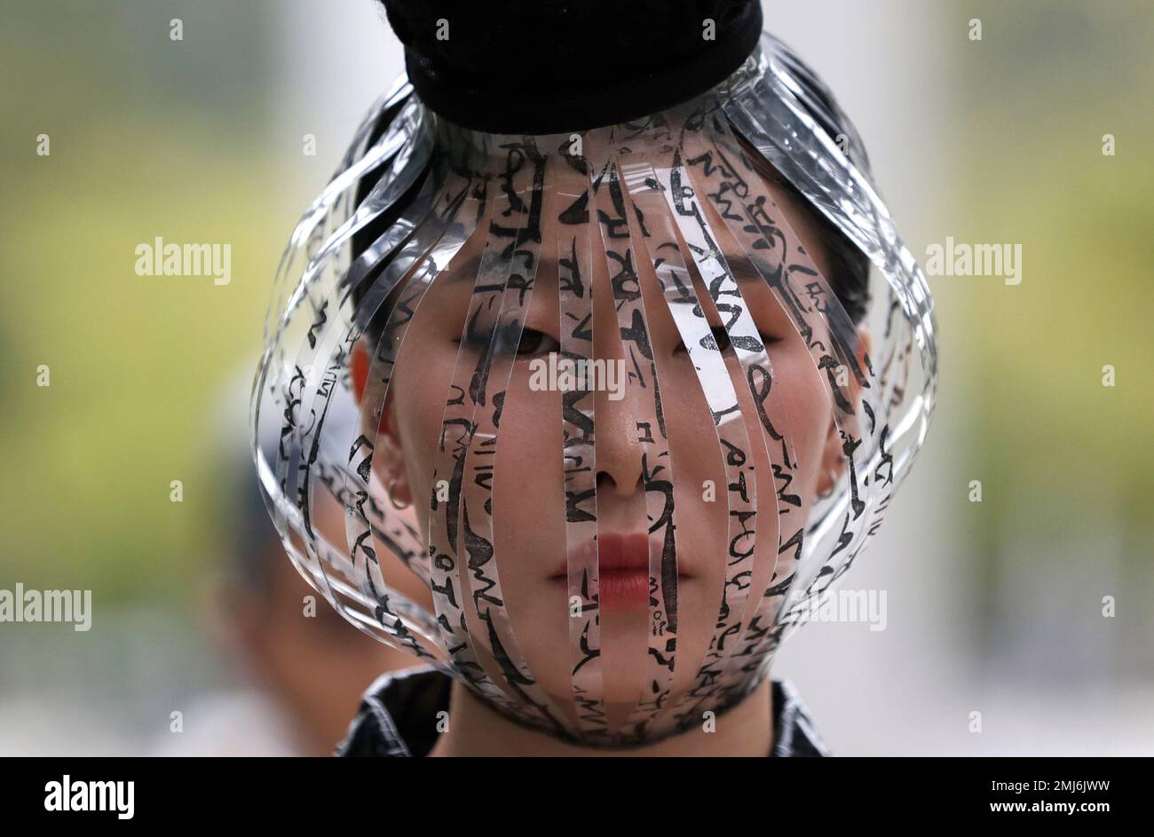 In this Monday, Sept. 9, 2019, file photo, a model displays a creation ...