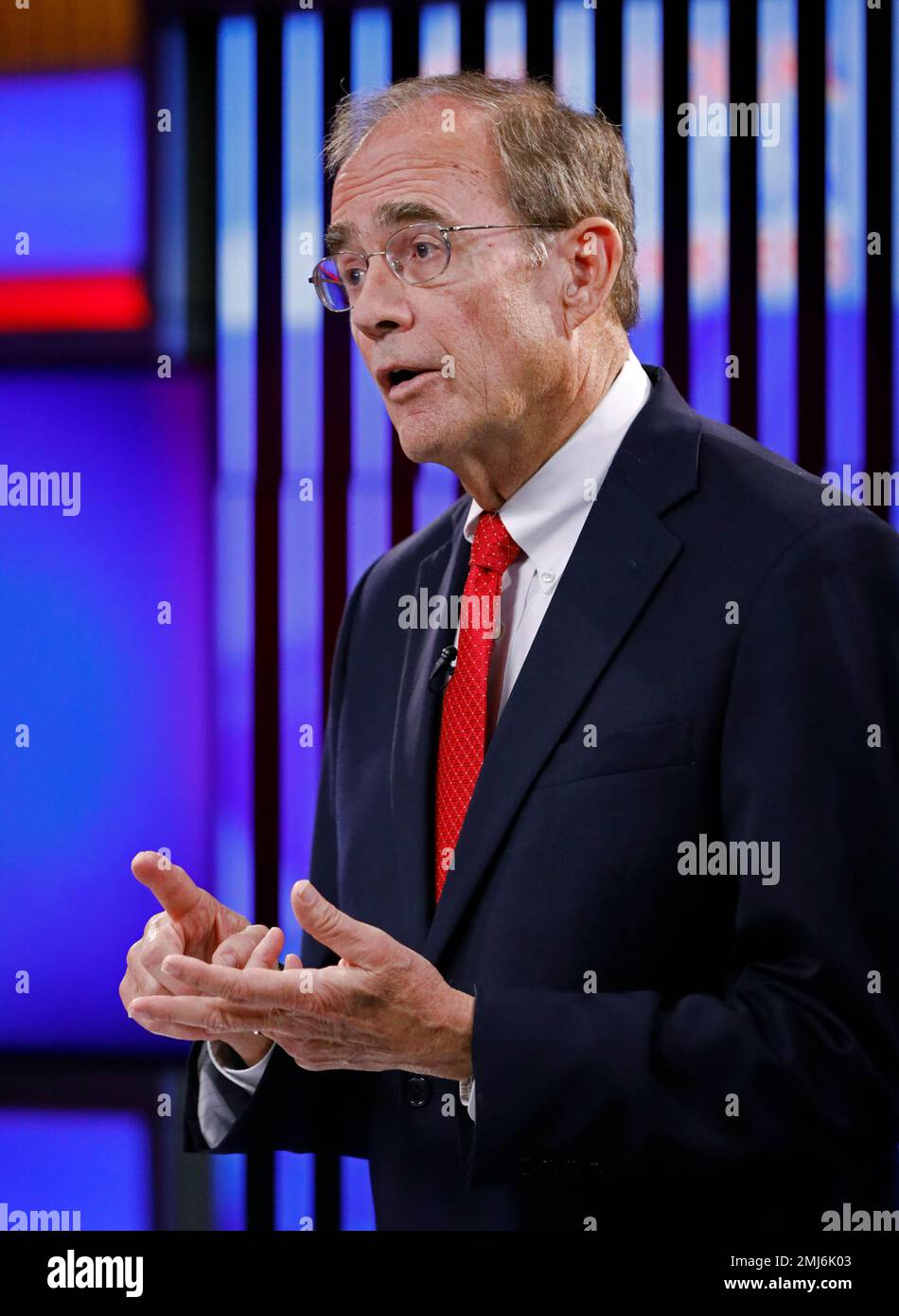 Republican Secretary of State Delbert Hosemann answers a question ...