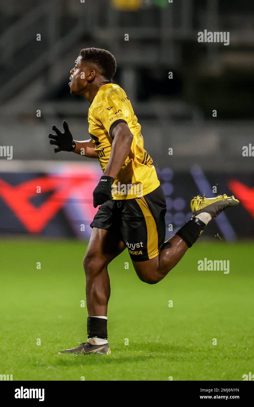 KERKRADE, NETHERLANDS - JANUARY 27: Bryan Limbombe Ekango of Roda JC ...