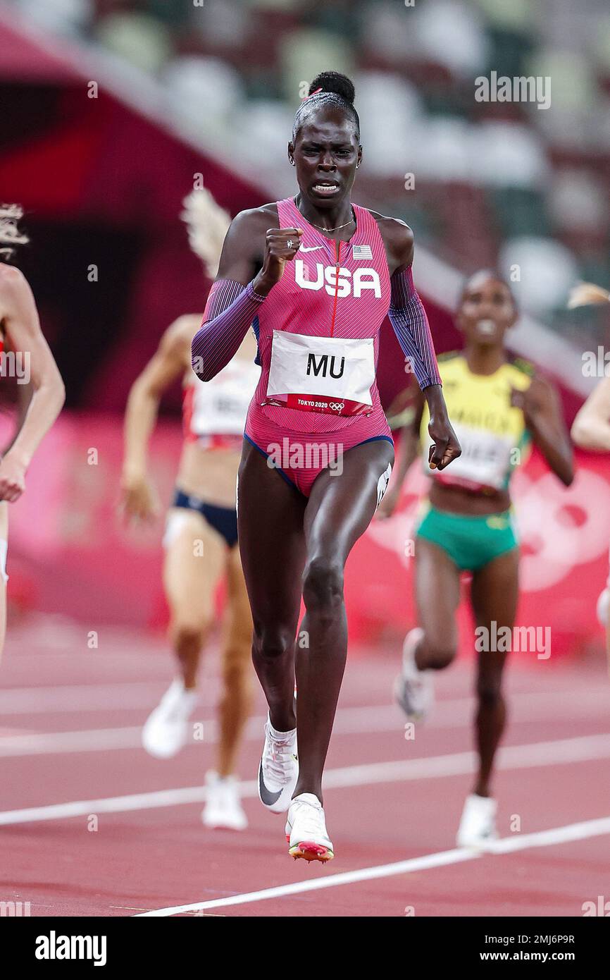 Athing Mu (USA) Olympic Champion in the Women's 800 meters at the 2020 ...