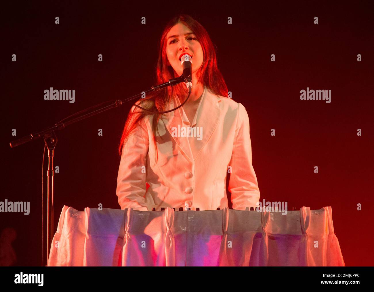 Natalie Mering of Weyes Blood performs in concert as the opening act ...