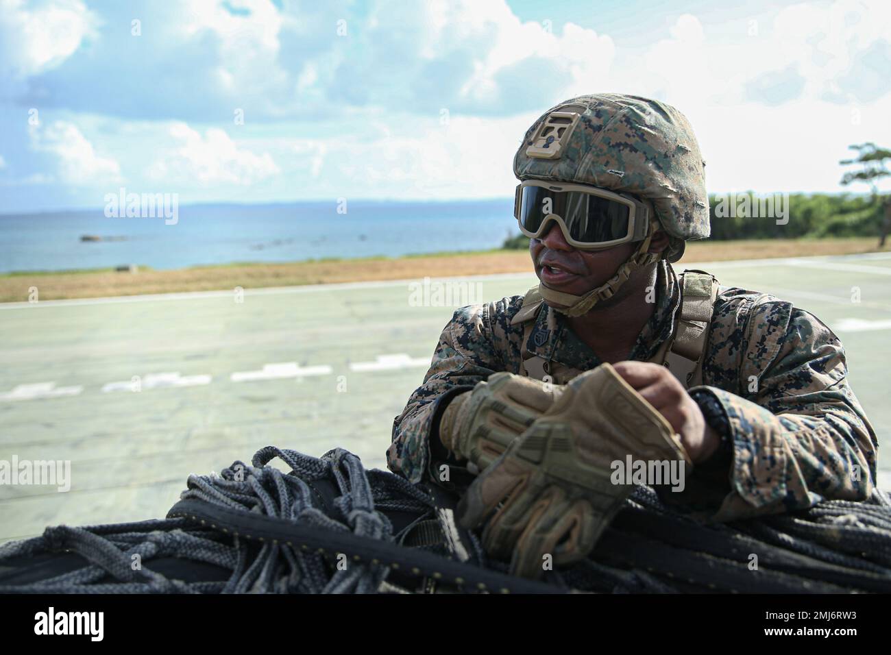 U.S. Marine Corps Staff Sgt. Daniel Lewis, a logistics chief with ...