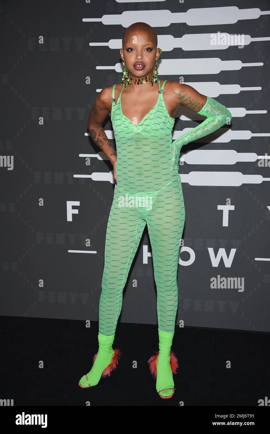 Actress Slick Woods attends the Spring/Summer 2020 Savage X Fenty show ...