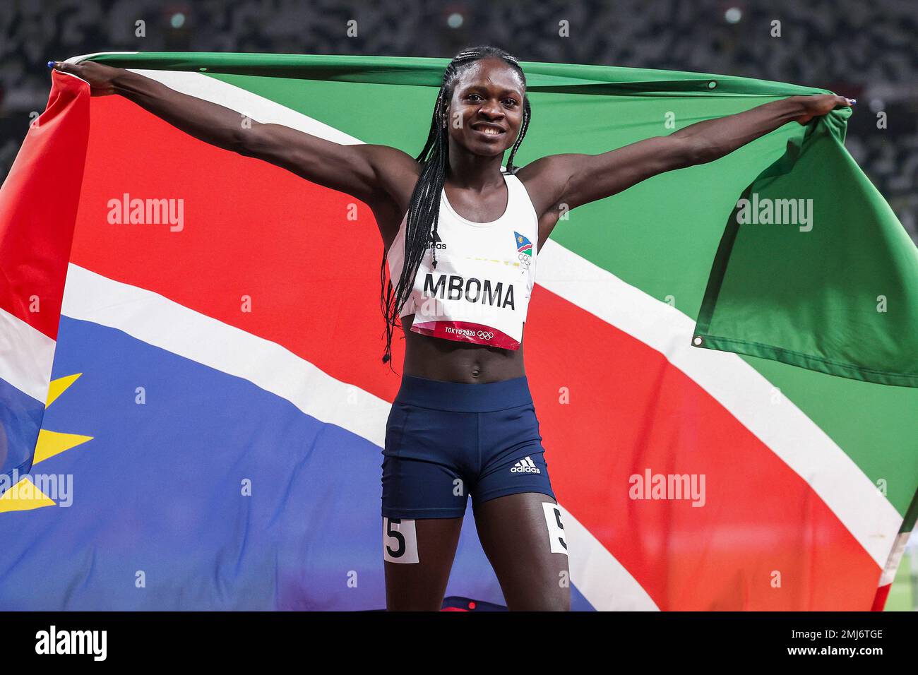 Christine Mboma (NAM) silver medalist in the Women's 200 meters at the ...