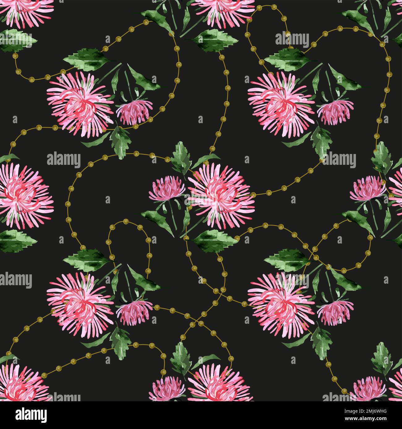 vector seamless pattern, floral design for textile print, vector Stock ...