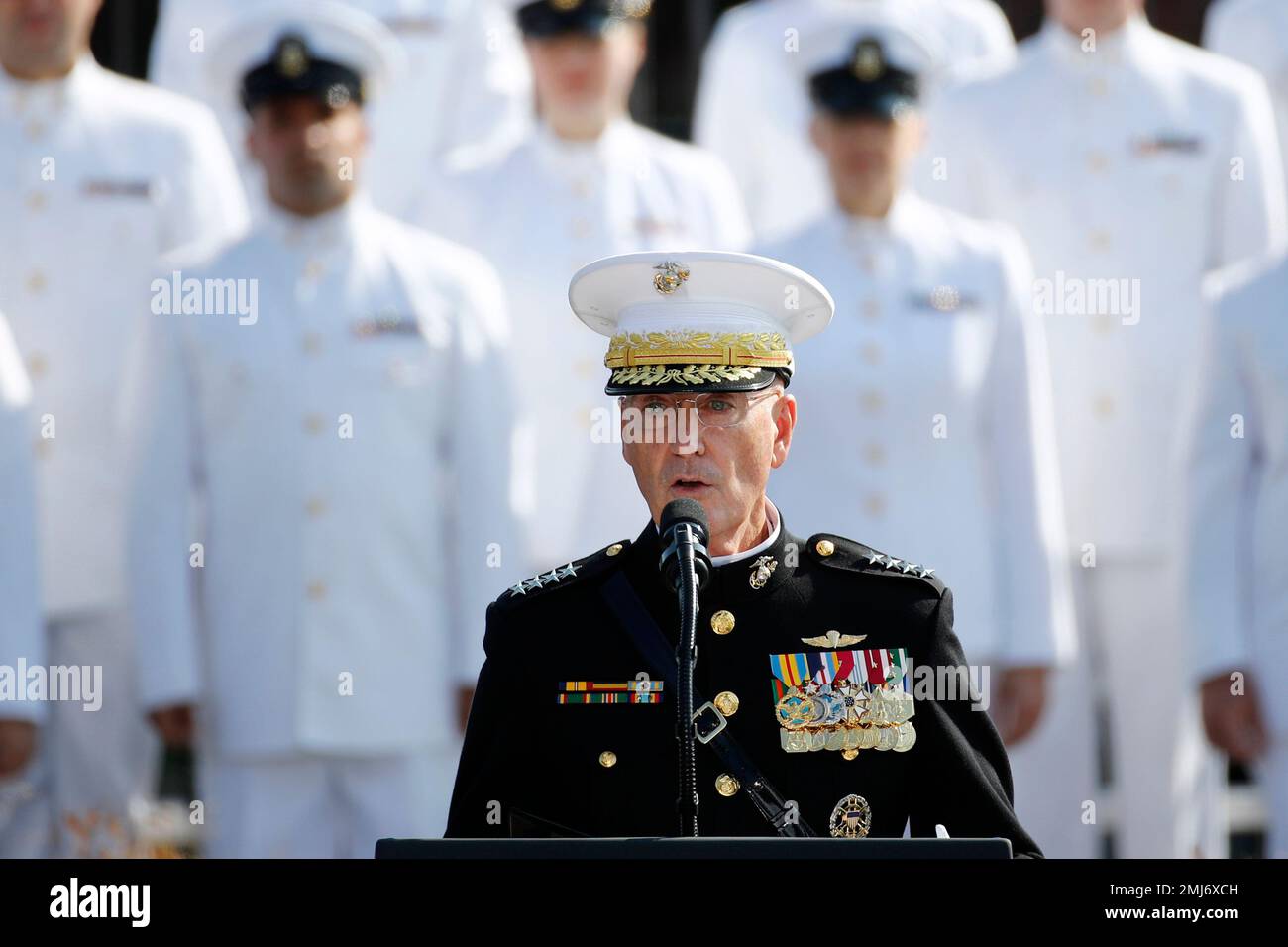 Joint Chiefs Chairman Gen. Joseph Dunford speaks during a ceremony in ...