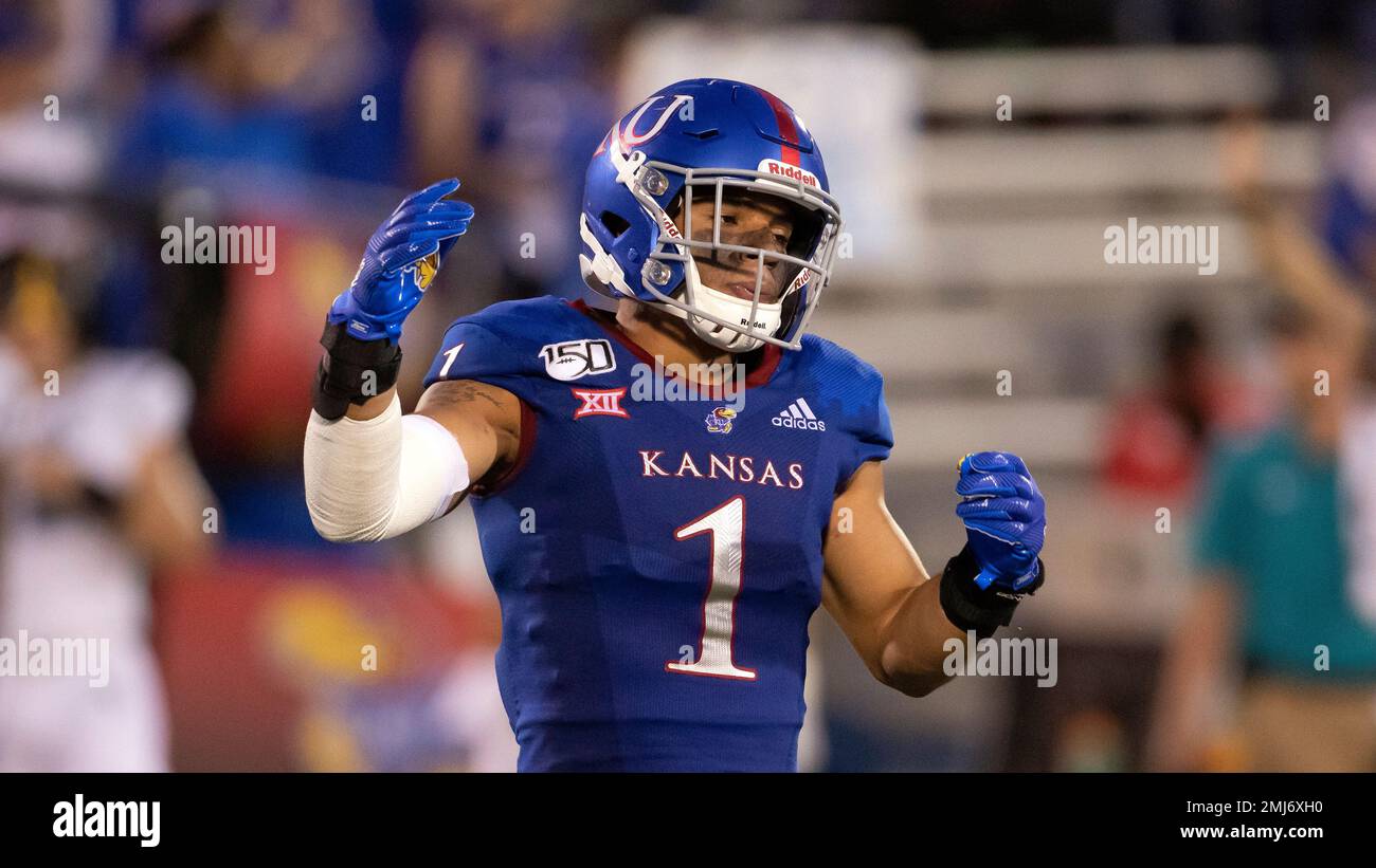 Kansas safety Bryce Torneden during an NCAA football game against ...