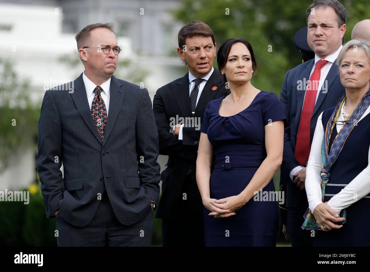 From left, acting White House Chief of Staff Mick Mulvaney, White House ...