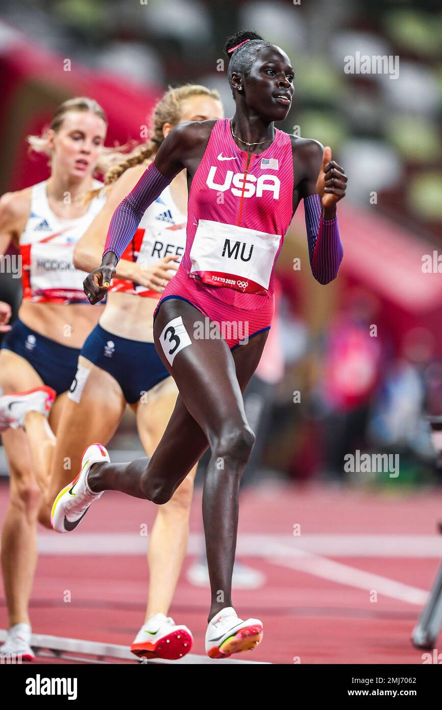 Athing Mu (USA) Olympic Champion in the Women's 800 meters at the 2020 ...