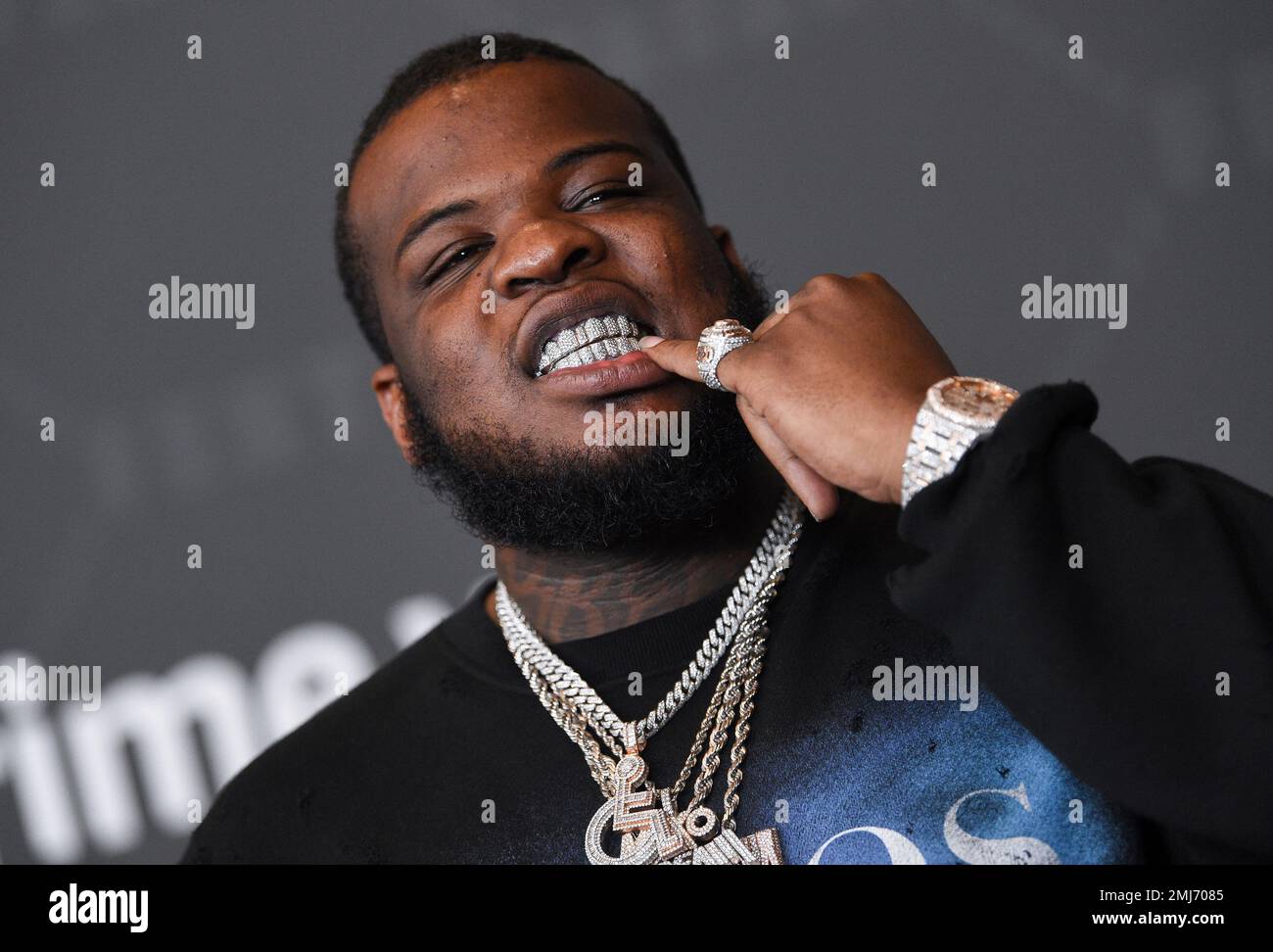 Rapper Maxo Kream attends the Spring/Summer 2020 Savage X Fenty show ...