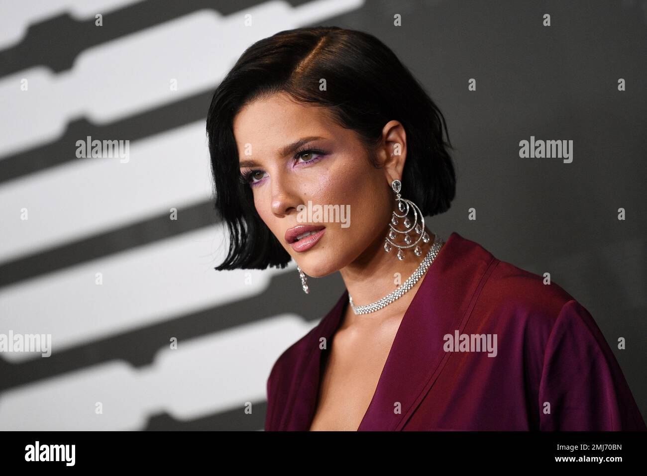 Singer Halsey attends the Spring/Summer 2020 Savage X Fenty show ...