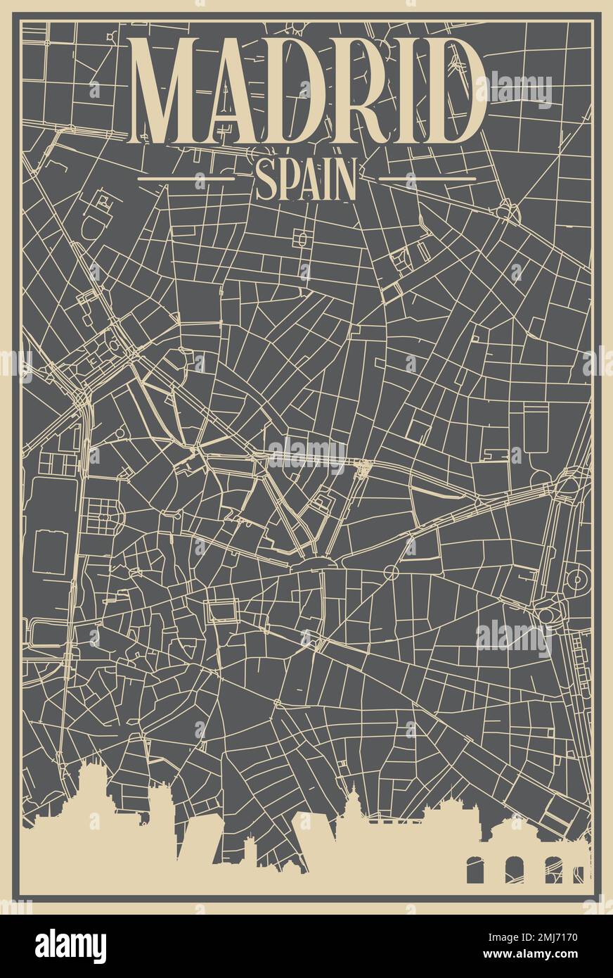 Madrid scenery Stock Vector Images - Alamy