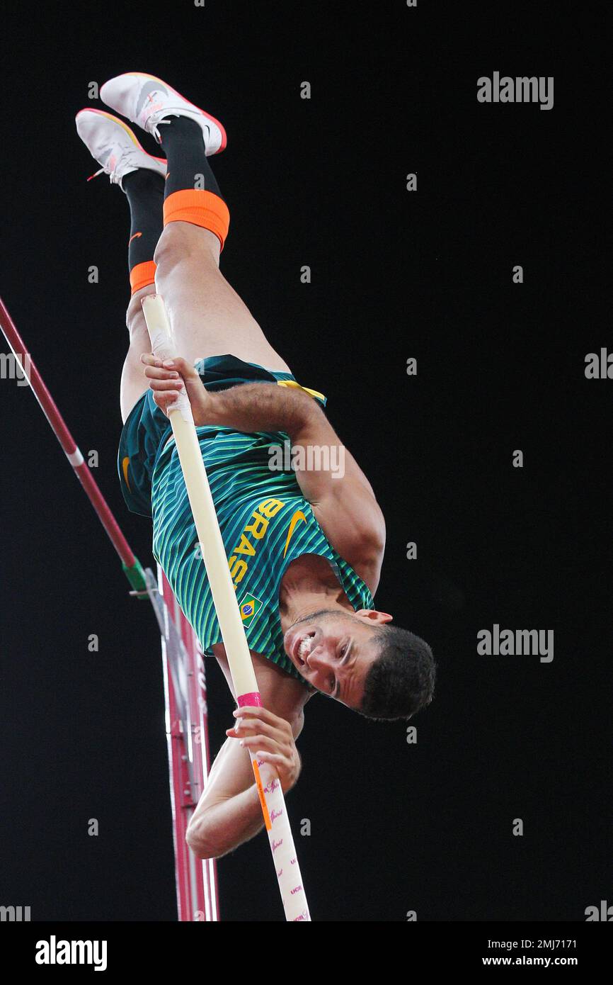 Thiago Braz (BRA) competing in the Men's Pole Vault at the 2020 (2021 ...