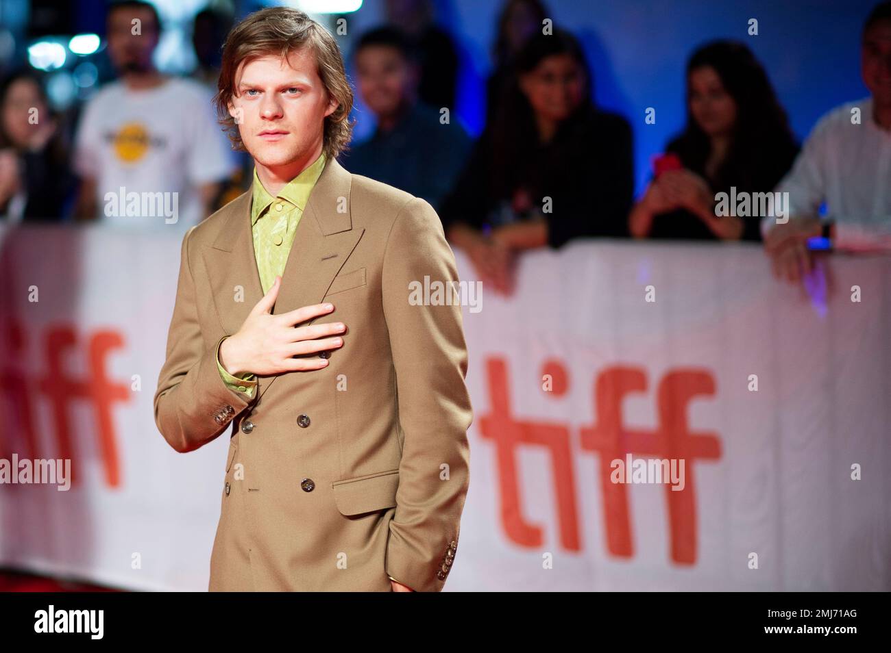 Actor Lucas Hedges attends a premiere for "Honey Boy" on day six of the ...