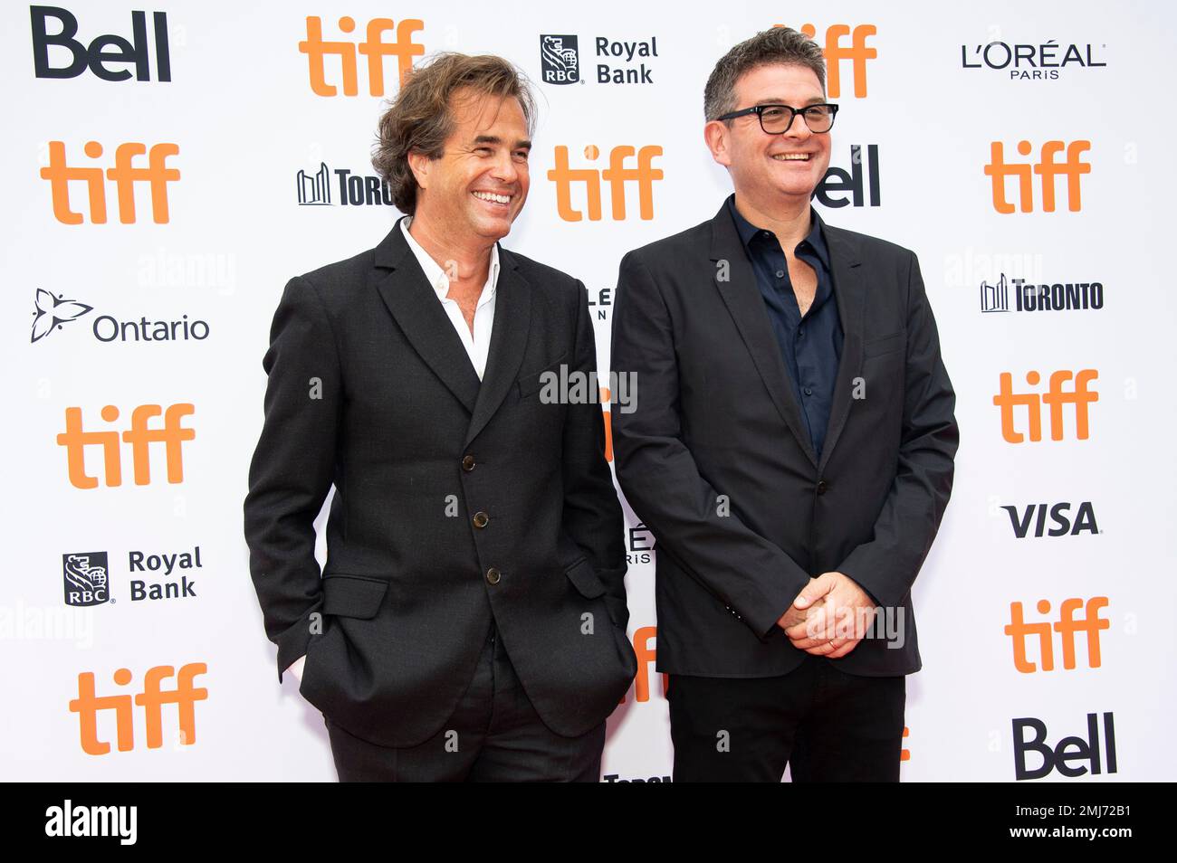 Director Rupert Goold, left, and David Livingstone attend a premiere ...