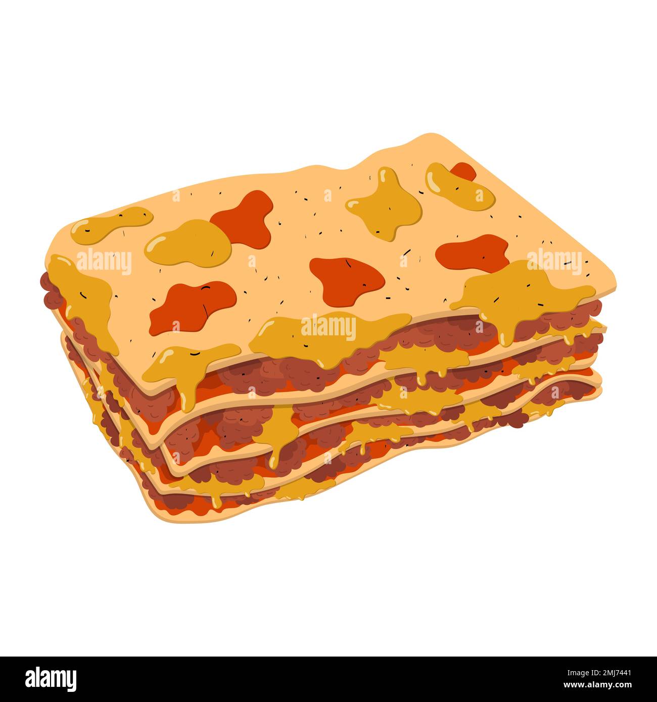 Lasagna. vector illustration on a white background Stock Vector Image ...