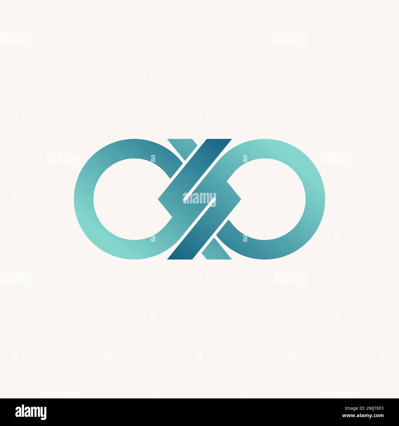 Simple and unique meta or infinity sign with cut and bracket on side backwards graphic icon logo ...