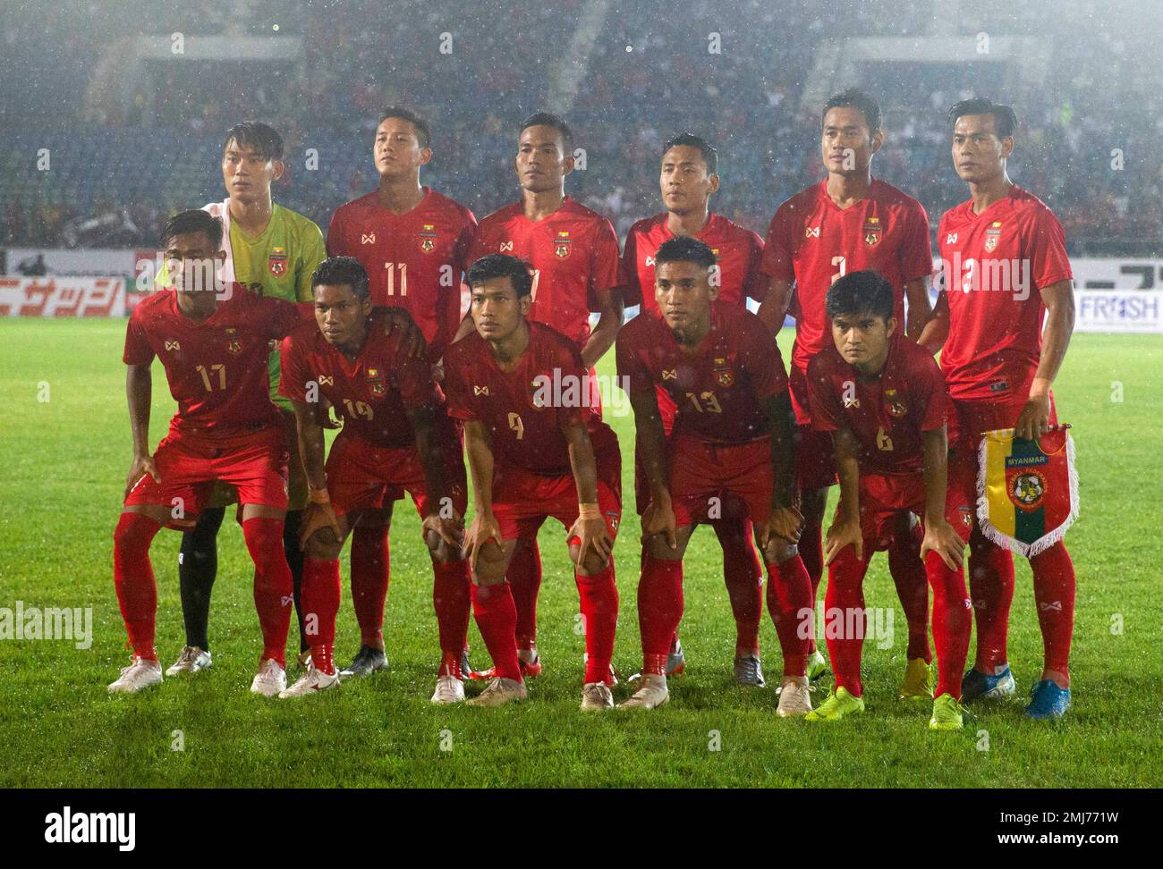 Myanmar's soccer team pose for a group photo before their FIFA World ...