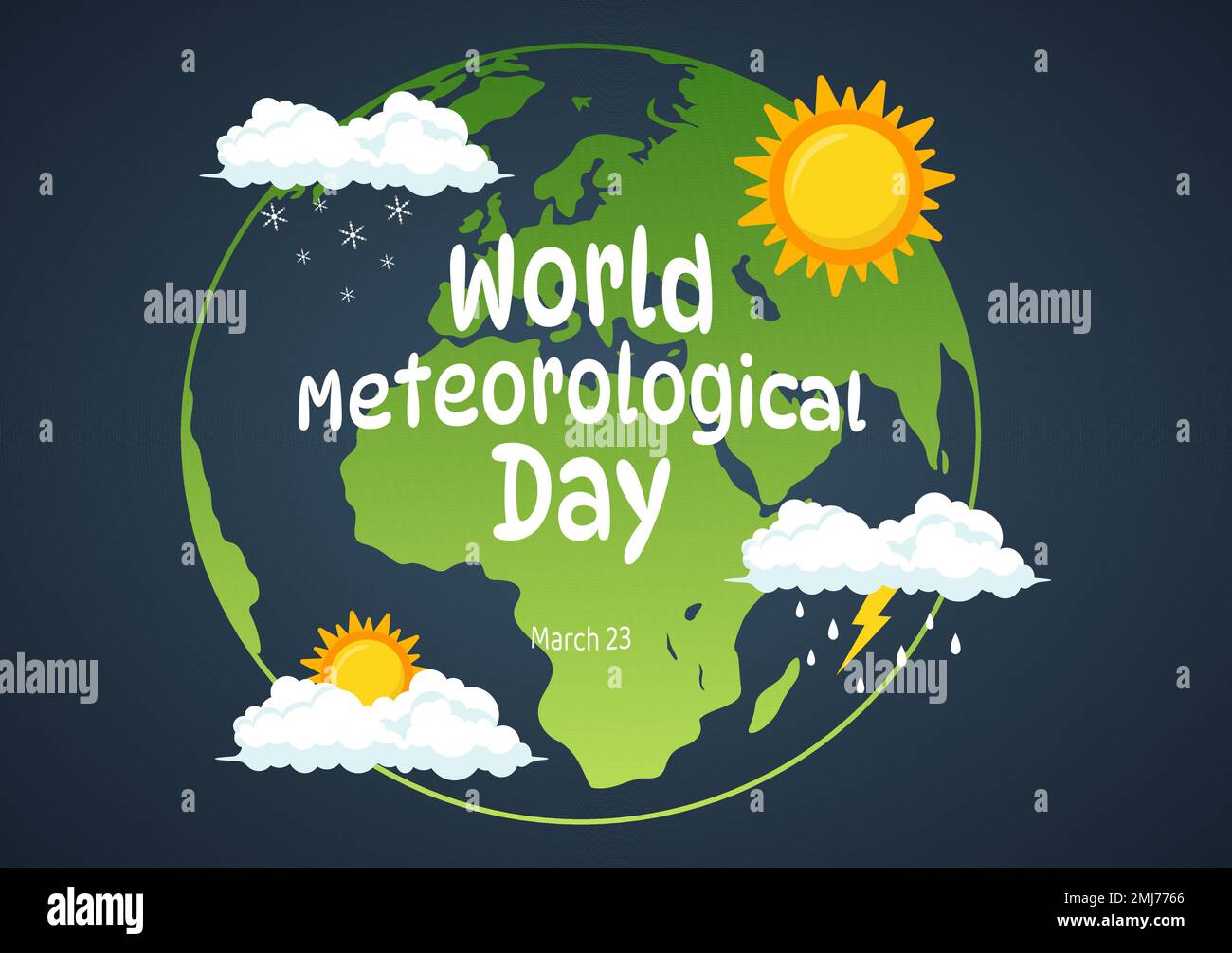 World Meteorological Day Illustration with Meteorology Science and ...