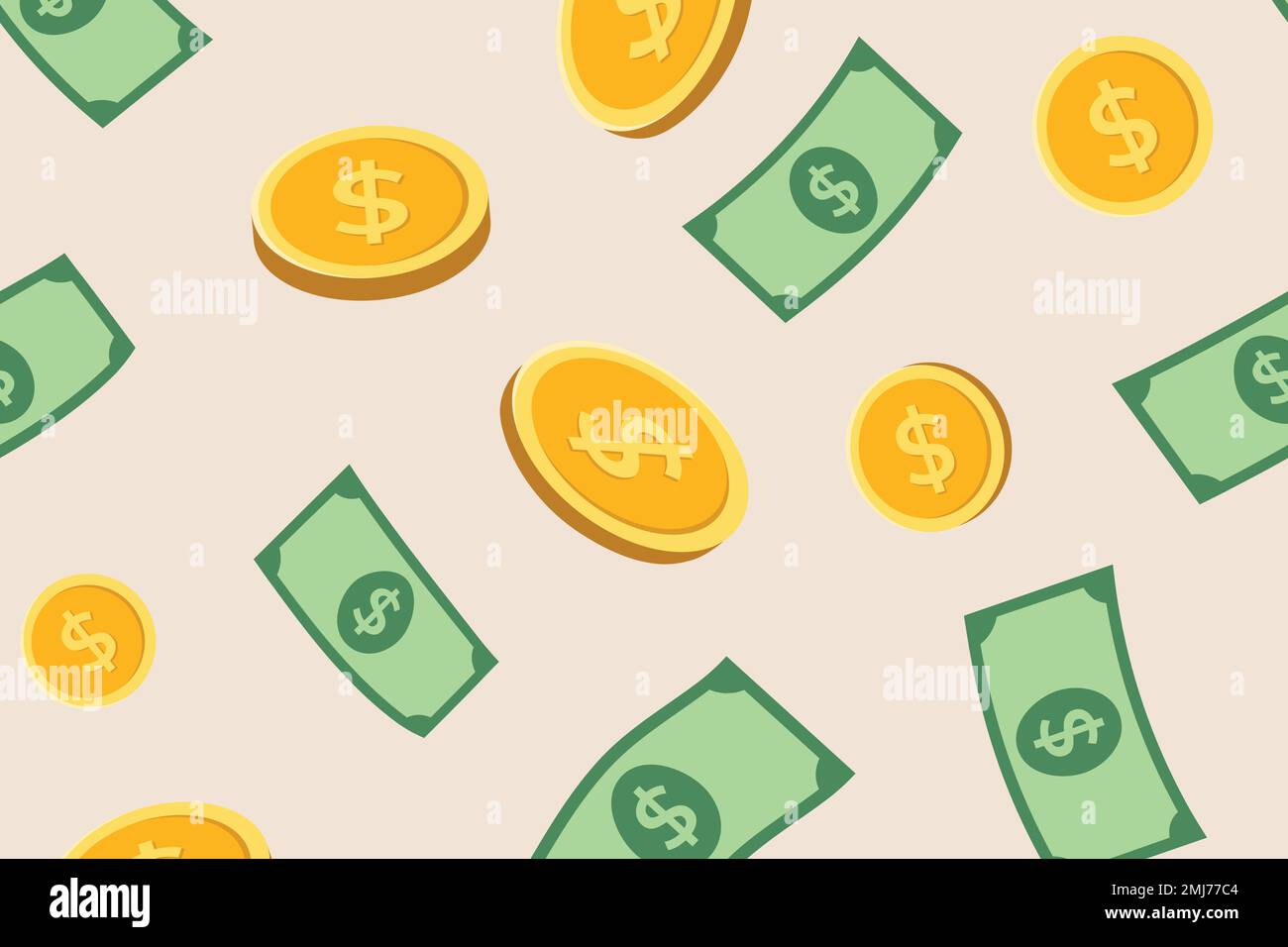Money pattern background wallpaper, vector finance illustration Stock ...