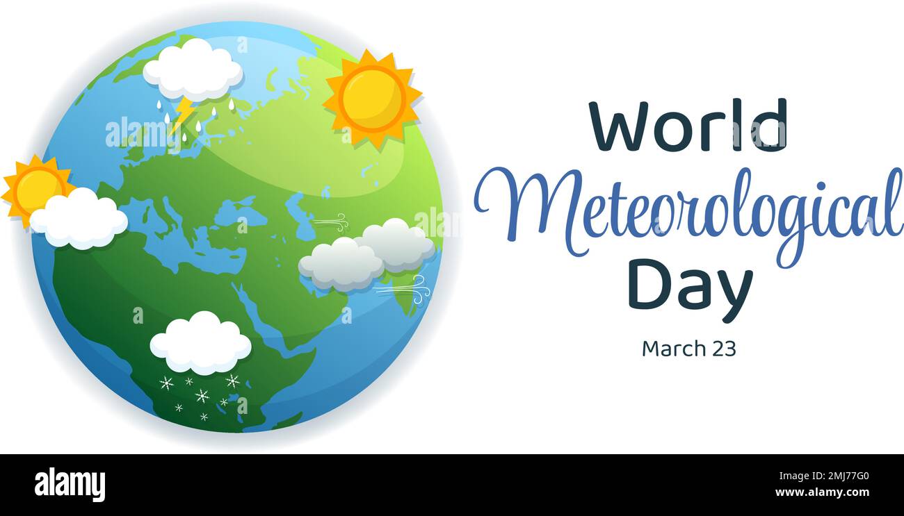 World Meteorological Day Illustration with Meteorology Science and ...
