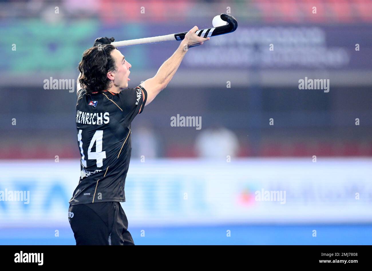 Teo Hinrichs of Germany during the 2023 Men's FIH Hockey World Cup Semi ...