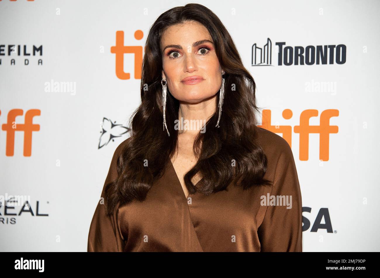 Idina Menzel attends a premiere for "Uncut Gems" on day five of the ...