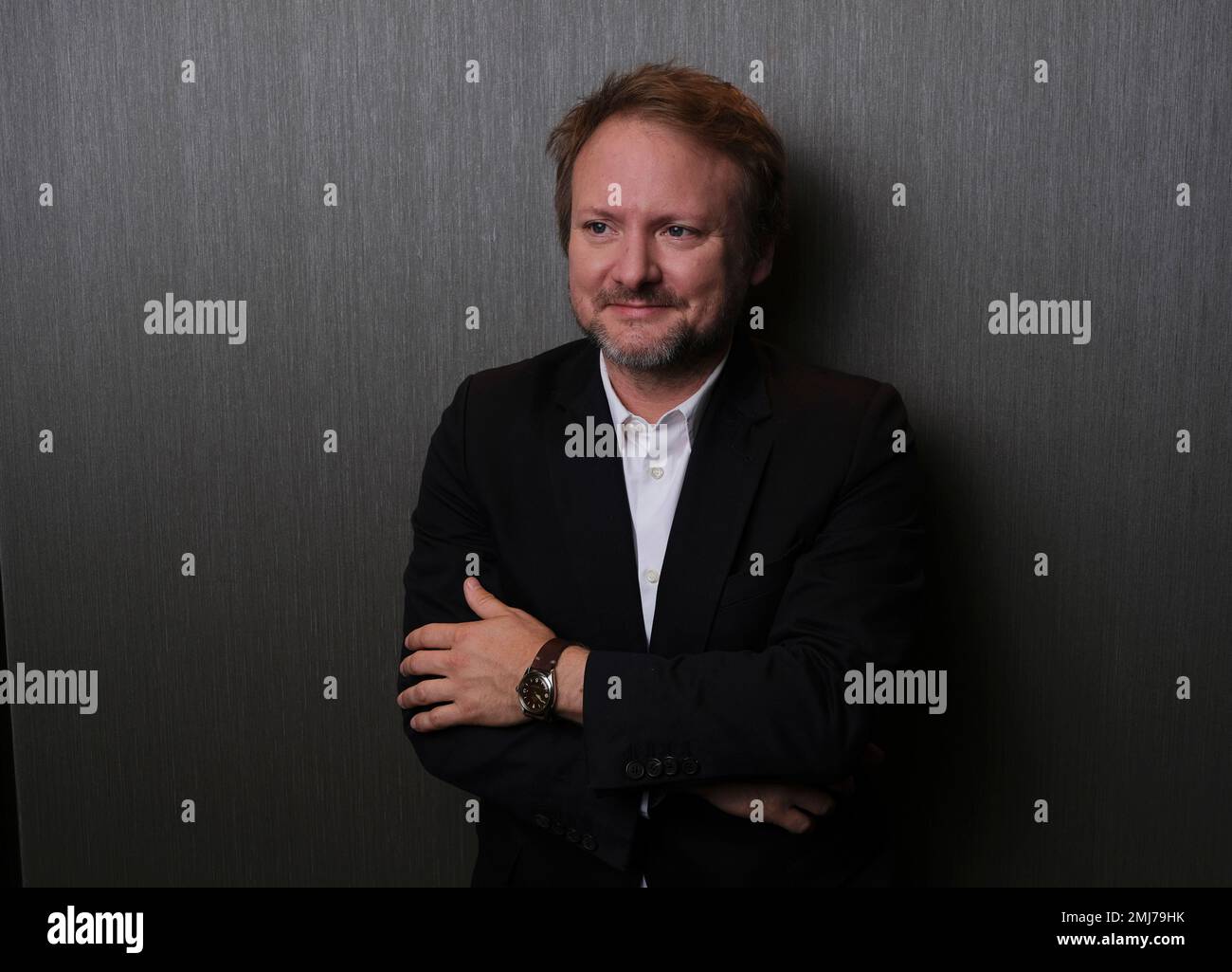 Rian Johnson, writer/director of the film "Knives Out," poses for a ...