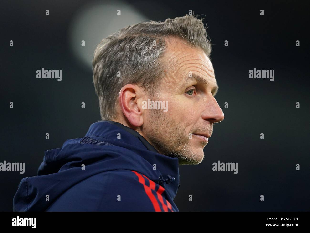 Arsenal assistant manger Albert Stuivenberg before the Emirates FA Cup ...