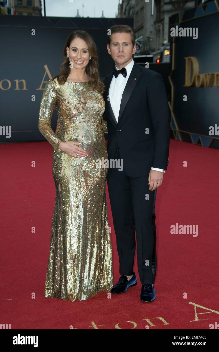 Allen Leech and Jessica Blair Herman pose for photographers upon ...