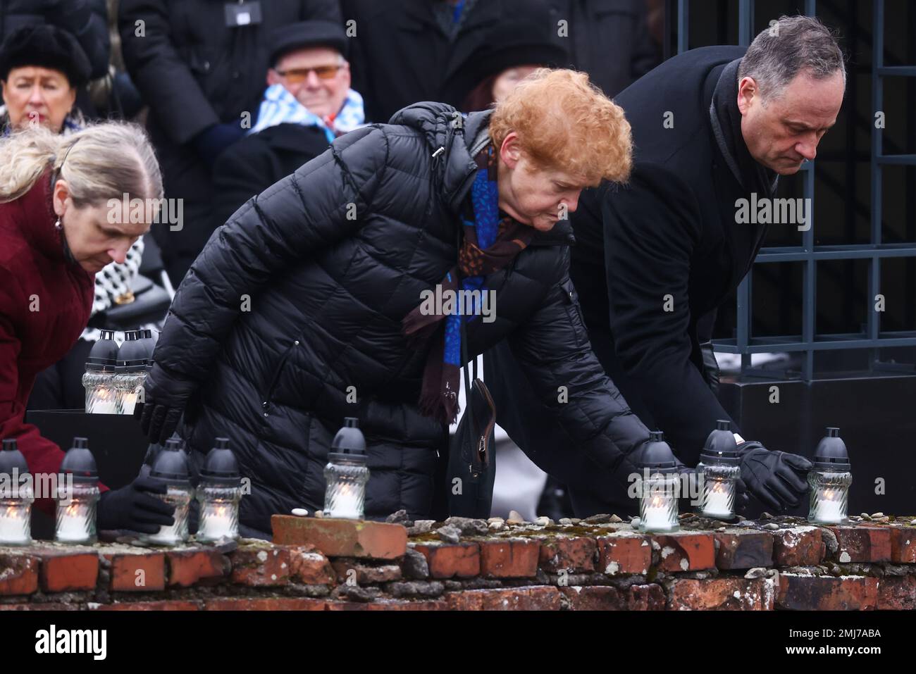 Brzezinka, Poland. 27th Jan, 2023. Douglas Emhoff, the second gentleman ...