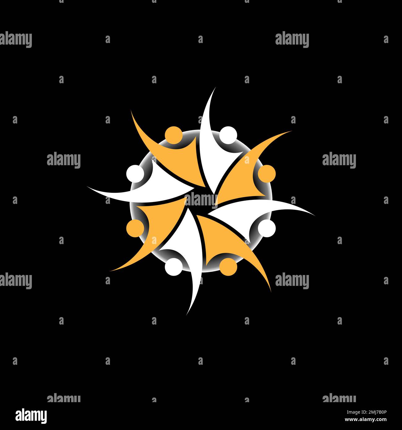 Unique Body or human with happy or active on around circle image ...