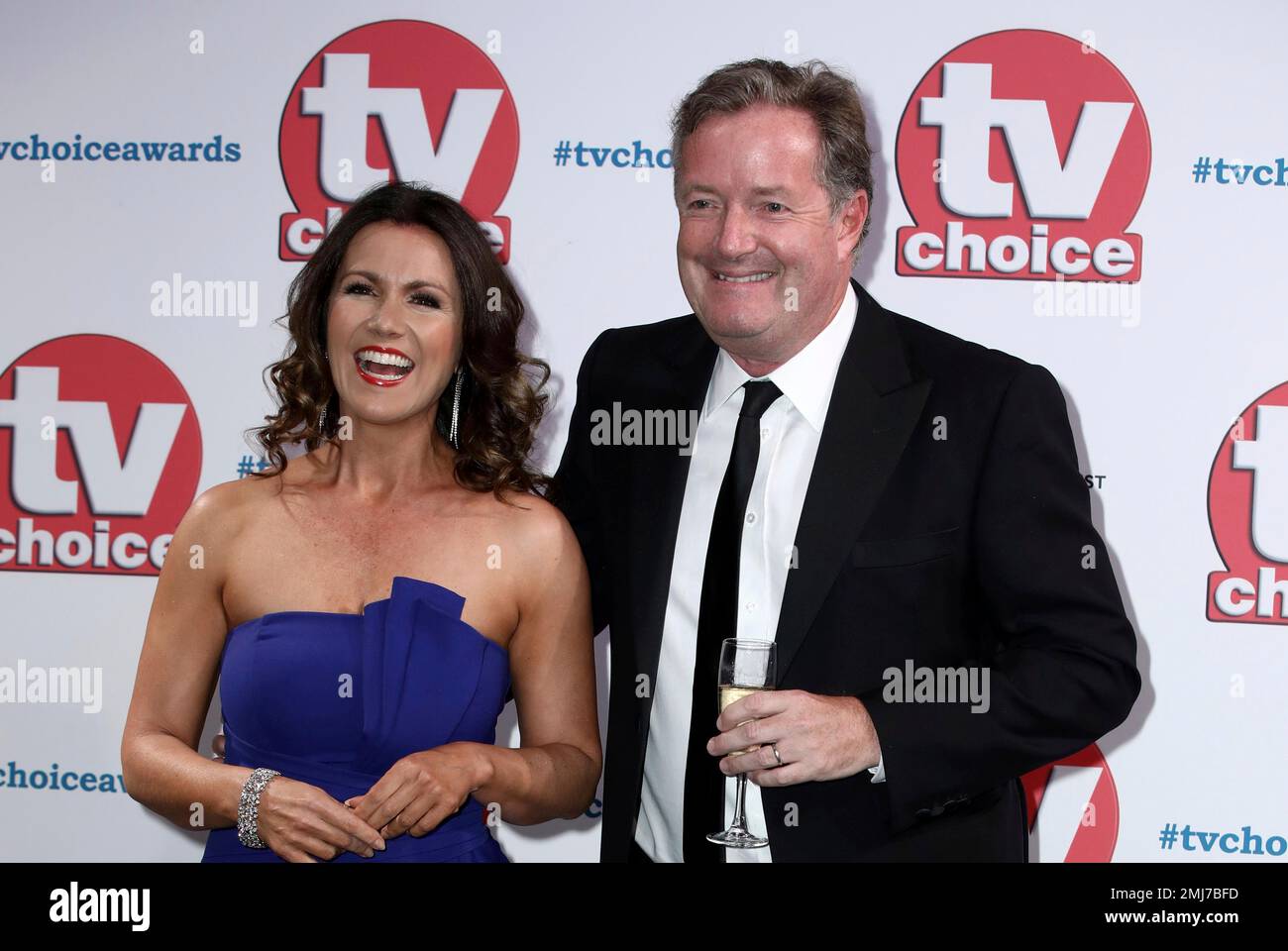 TV Presenters Susanna Reid and Piers Morgan pose for photographers on ...