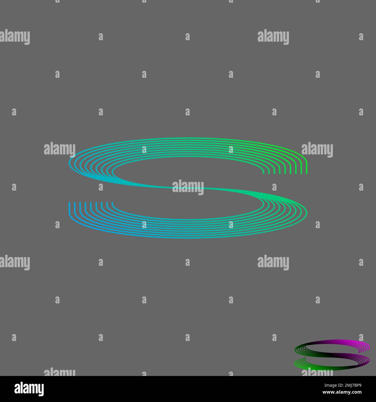 Simple and unique reflection lines attractive sound audio wave circle ...