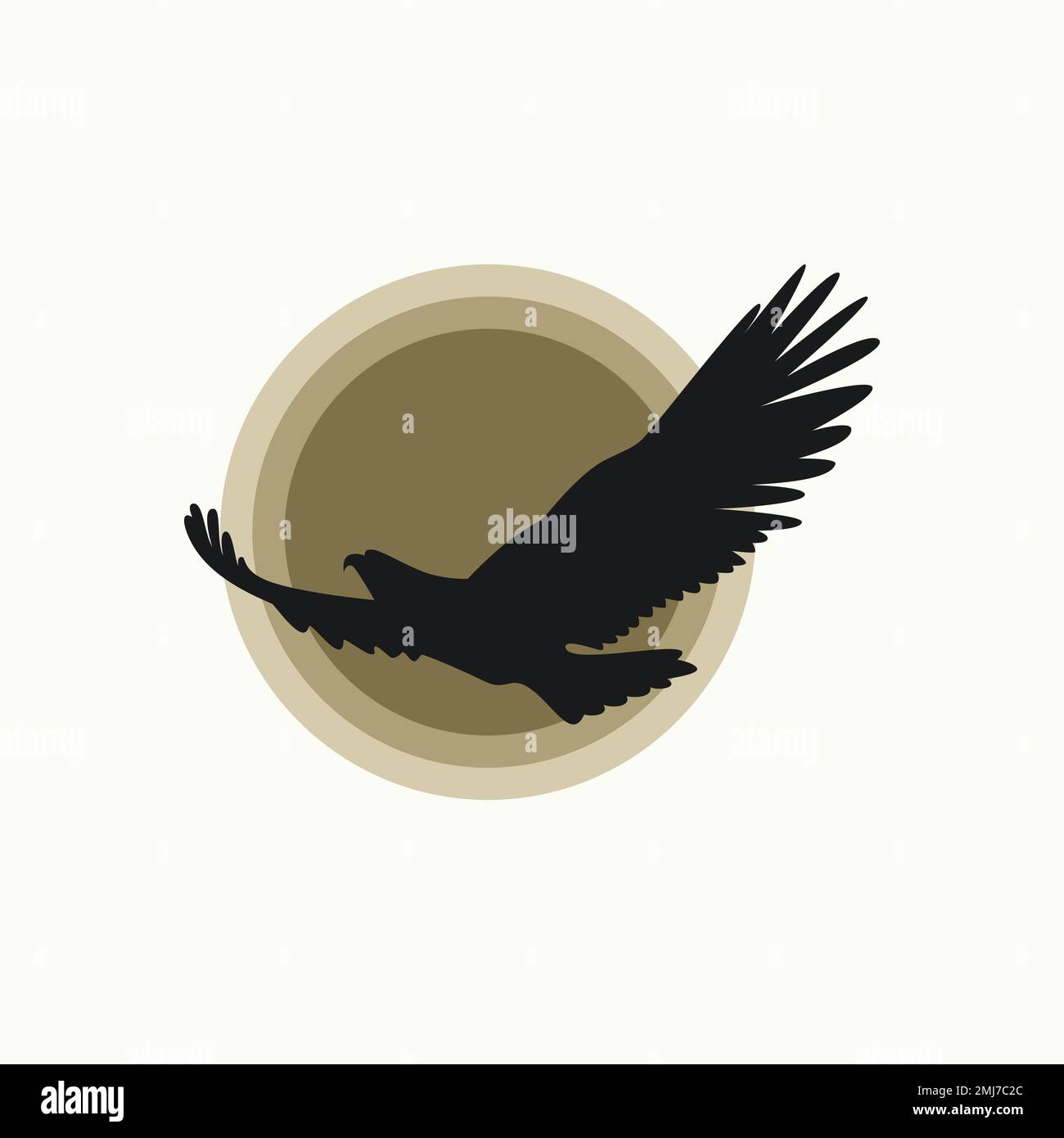 Hawk at sunset Stock Vector Images - Alamy