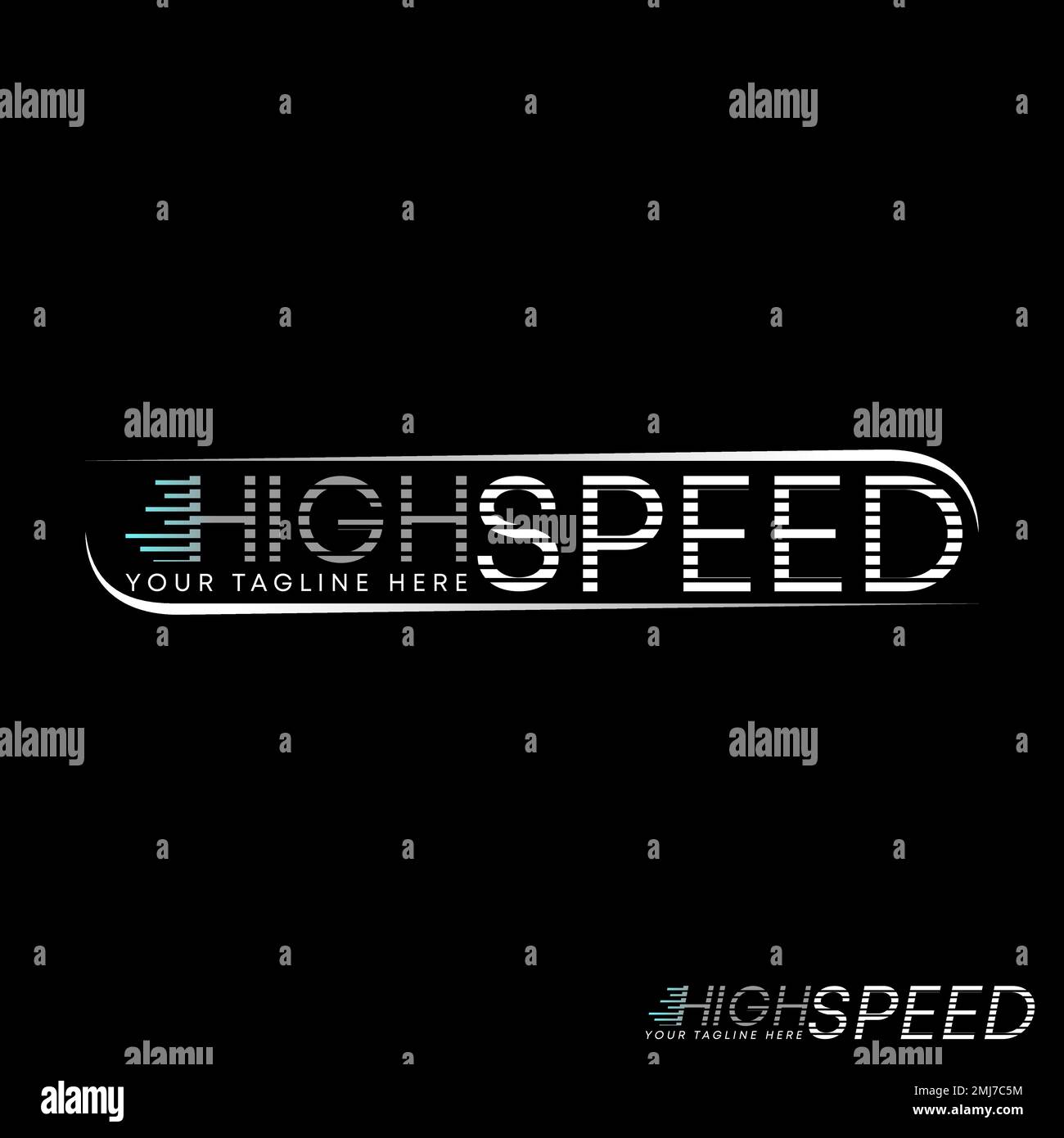 Simple and unique letter or word HIGH SPEED italic font with fast cut ...