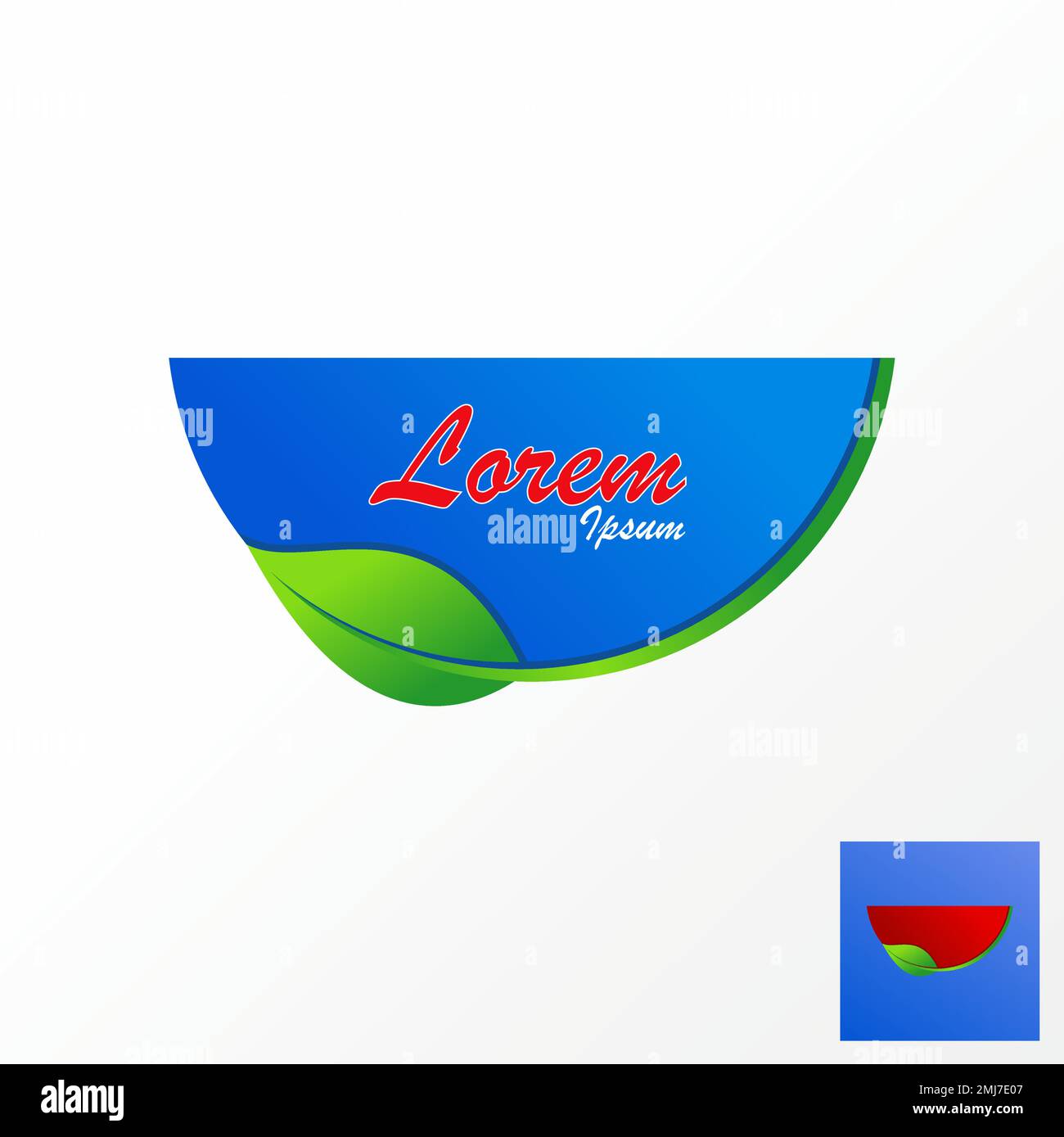 Simple and unique template half circle with leaf at bottom image graphic icon logo design ...