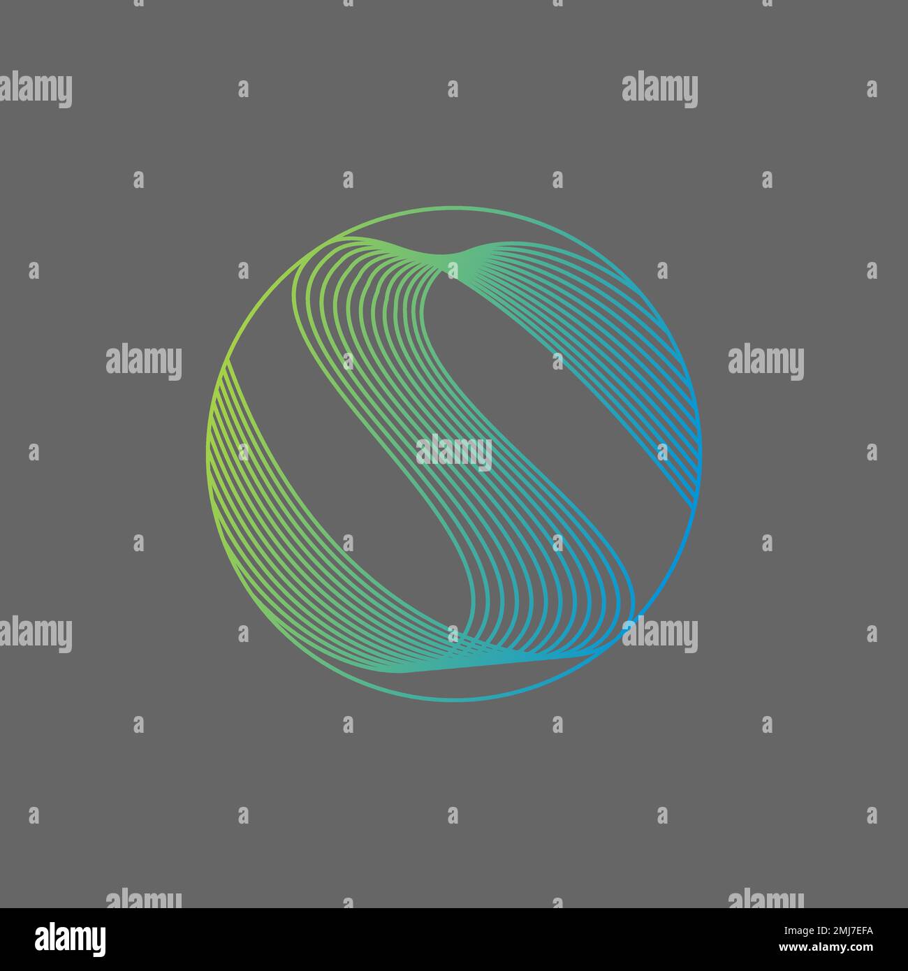 Simple and unique reflection lines attractive sound audio wave circle ...