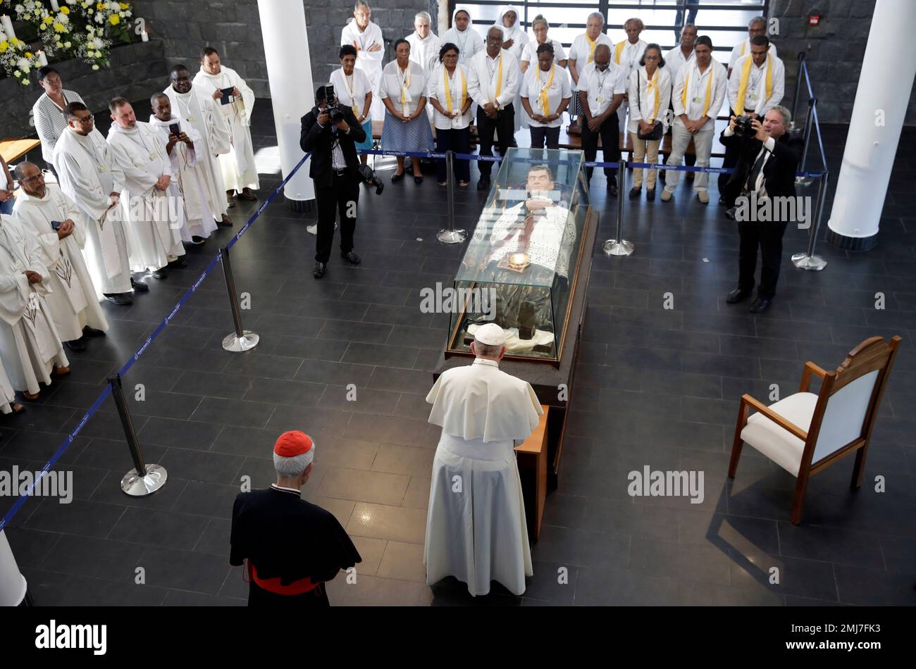 Pope Francis pays his respects to the tomb of 19th century French ...