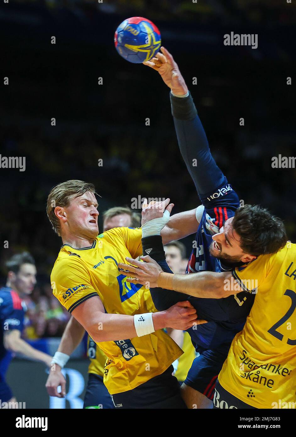 Stockholm, Sweden. 27th Jan, 2023. Handball: World Cup, France - Sweden ...