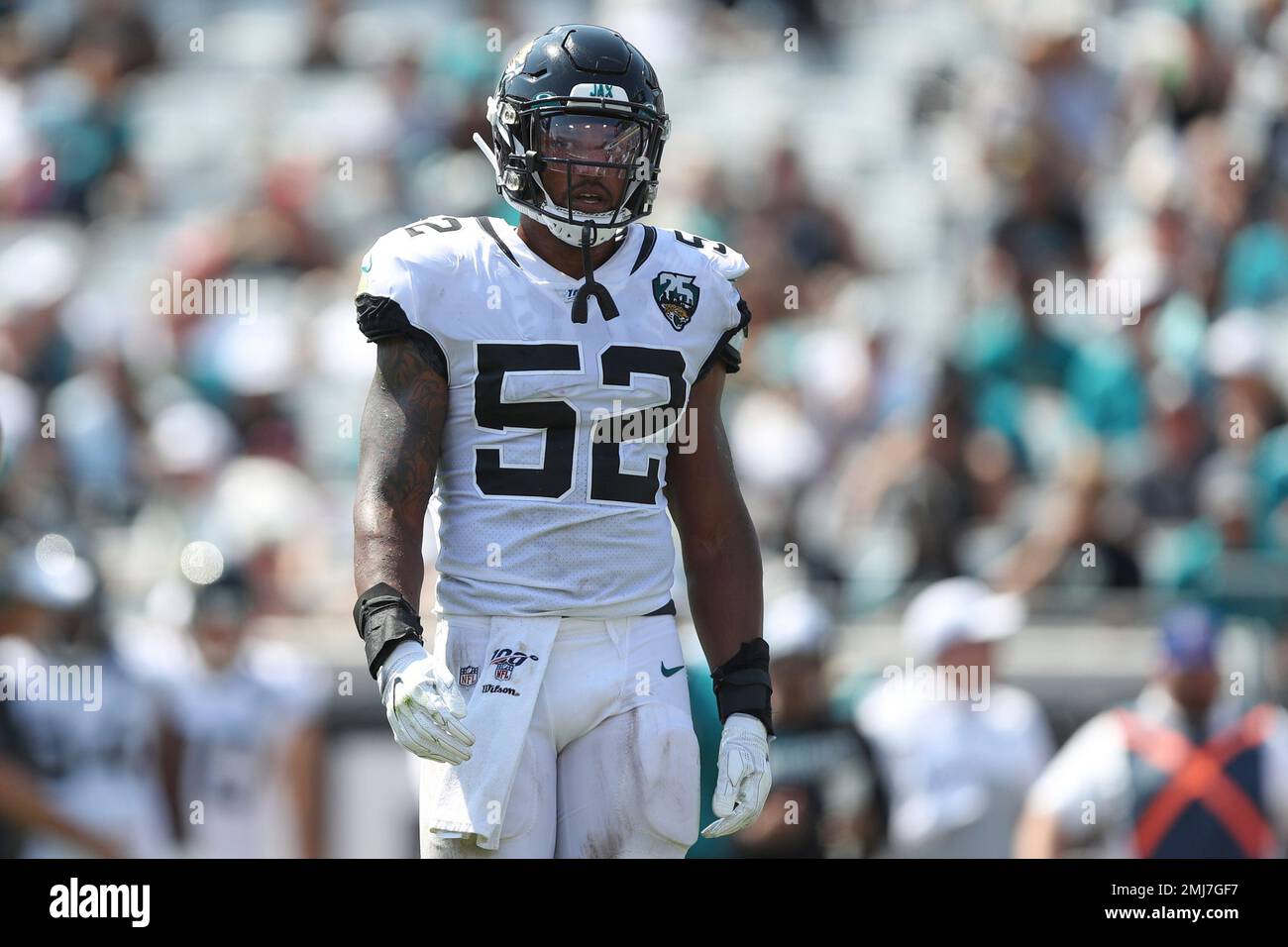 Jacksonville Jaguars linebacker Najee Goode (52) on the field during an ...