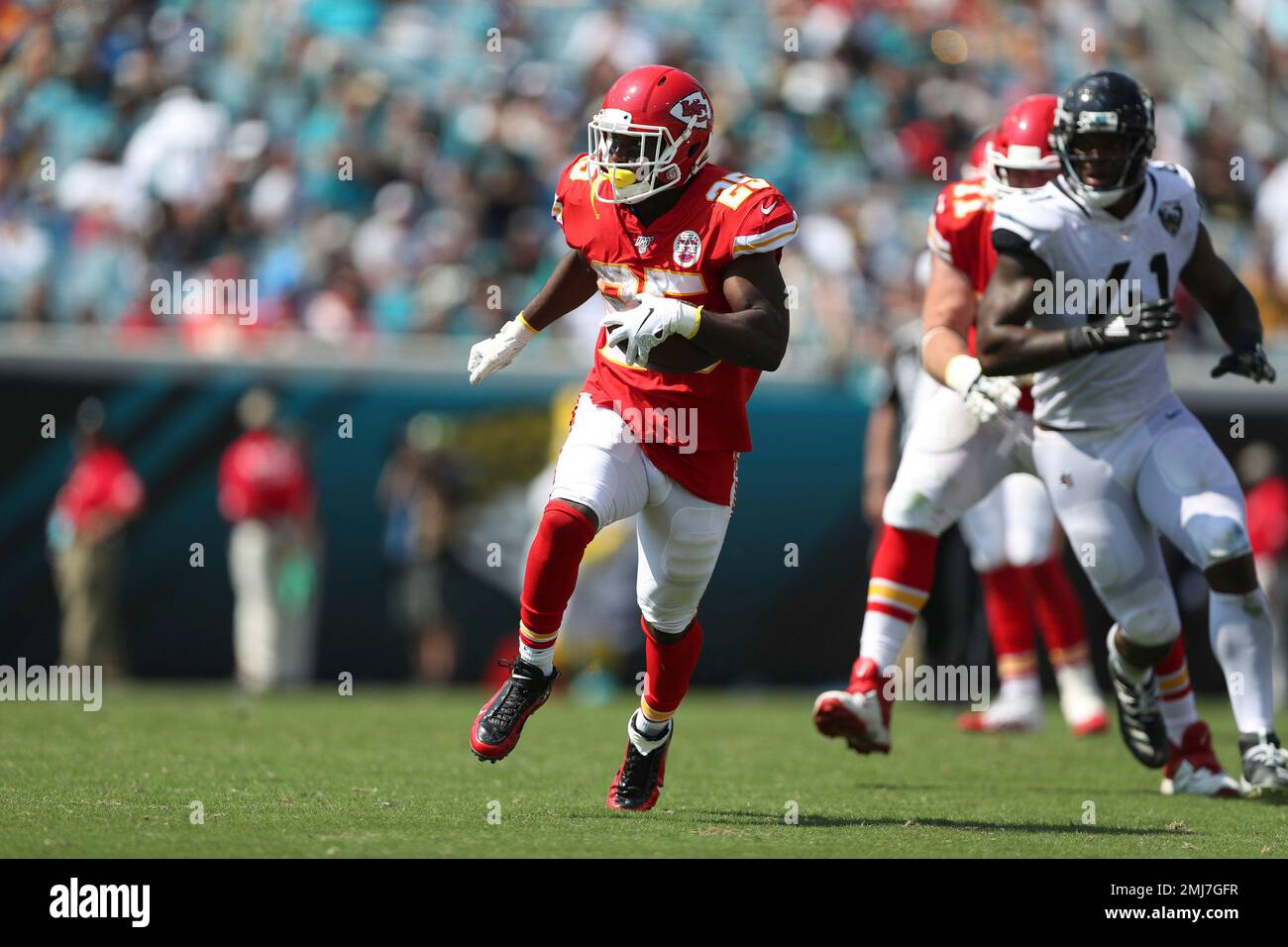 Kansas City Chiefs running back LeSean McCoy (25) runs upfield during ...