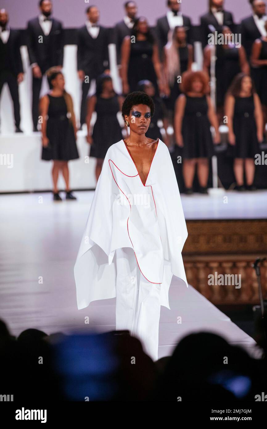 The Pyer Moss collection is modeled during Fashion Week, Sunday, Sept ...